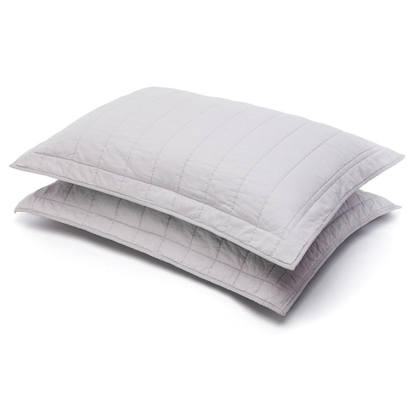 Buy 100% Organic Cotton Quilted Shams Charcoal Gray – endlessbay